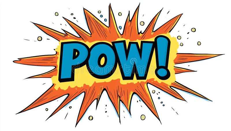 Pow Comic Book Explosion Sound Effect Graphic Stock Illustration ...