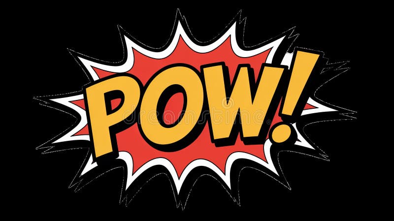 Pow. Comic Book Explosion with Transparent Background Stock Photo ...