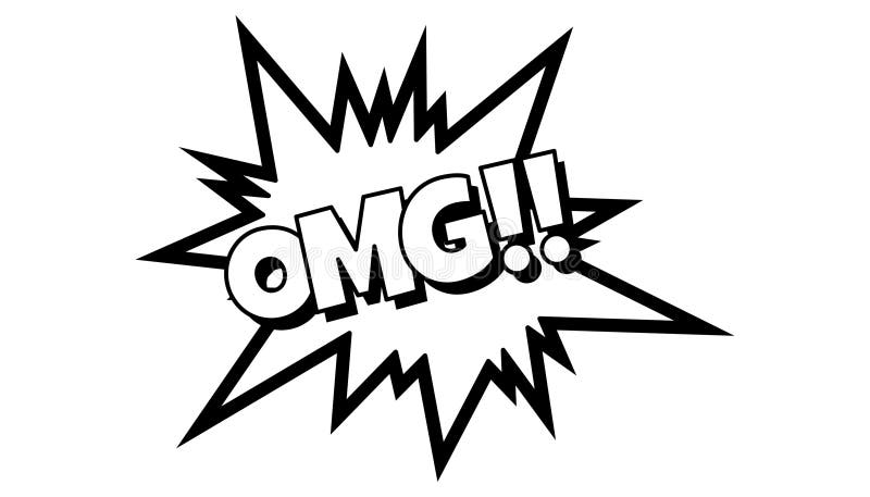 Pow Comic Bubble. Sound Dialogue Speech Bubbles with Word - Omg Stock ...