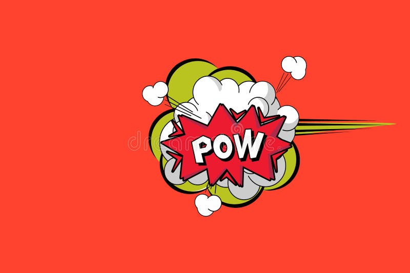 Pow Comic Cartoon. Pop Art Style . Template for Web Stock Photo - Image ...