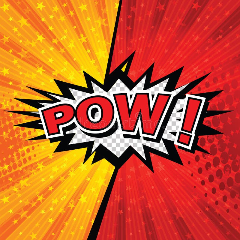 Pow! - Comic Speech Bubble, Cartoon. Stock Vector - Illustration of ...