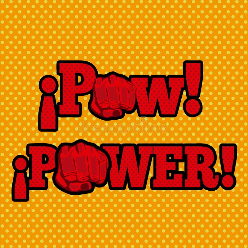 Pow and power stock vector. Illustration of excitement - 31690753