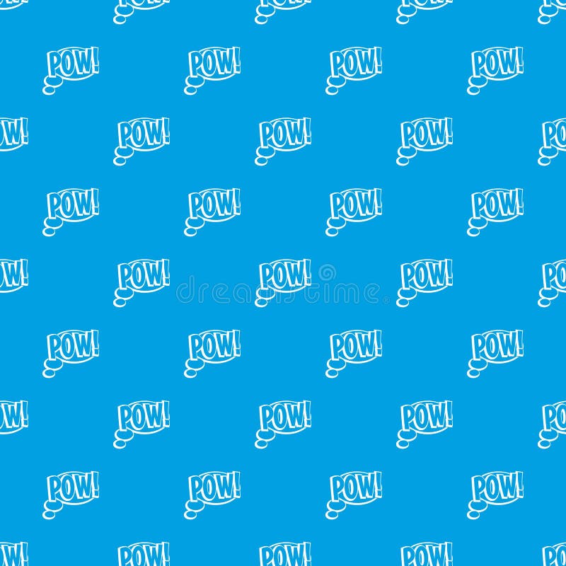 Pow, Speech Bubble Pattern Seamless Blue Stock Vector - Illustration of ...
