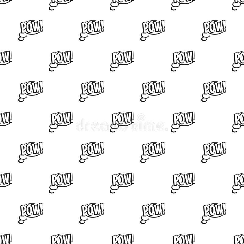 Pow, Speech Bubble Pattern Vector Stock Vector - Illustration of ...