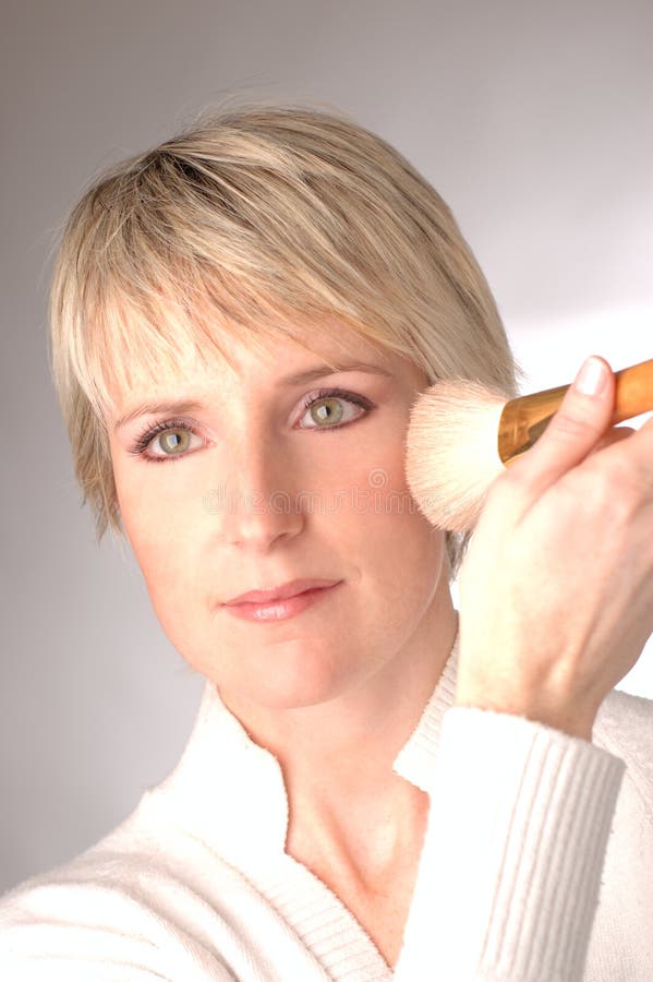 Powder stock photo. Image of model, fashion, brush, complexion - 381624
