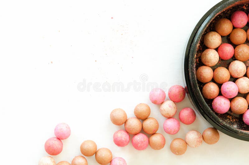 Powder Balls Isolated on White Background. Stock Photo - Image of ...
