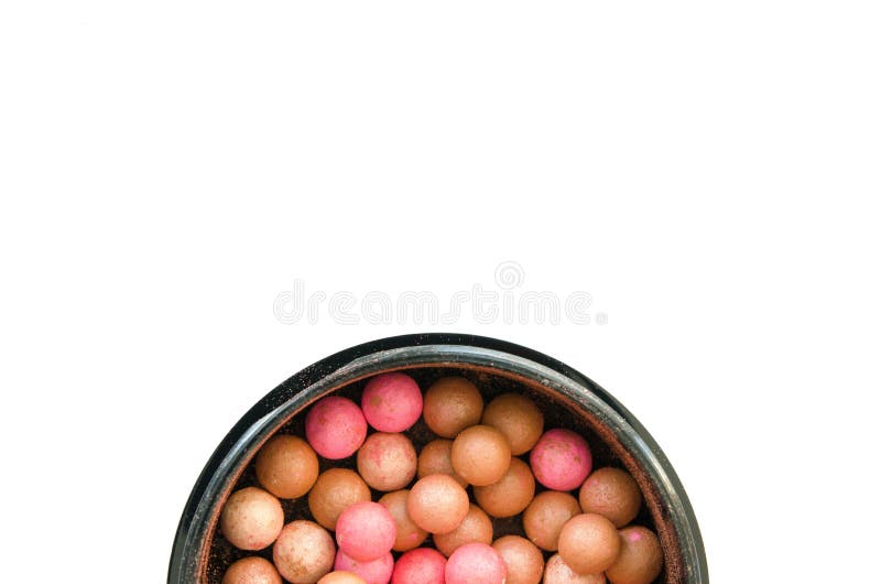 Powder Balls Isolated on White Background. Stock Photo - Image of ...