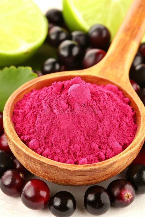 Powder Blend Featuring Vibrant Red Berries, Blackberries, and a Hint of ...