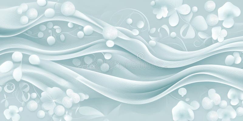 Powder Blue Background with Soft Bending Wave Patterns. Light Gray ...