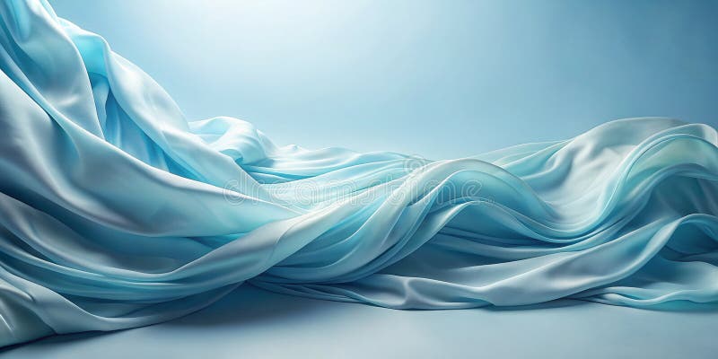 Powder Blue Silk Drifting Gracefully Capturing the Essence of a Serene ...