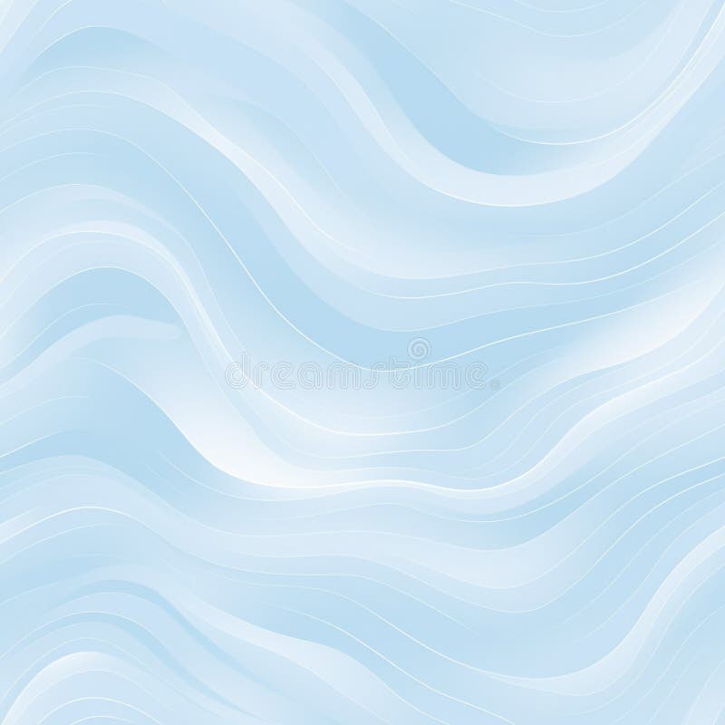 Powder Blue Waves Seamless Pattern Soft Pastel Wallpaper Stock ...