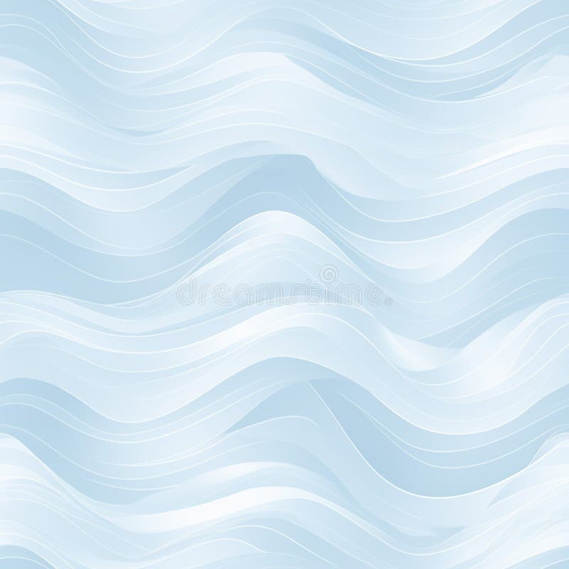 Powder Blue Waves Seamless Pattern Soft Pastel Wallpaper Stock ...