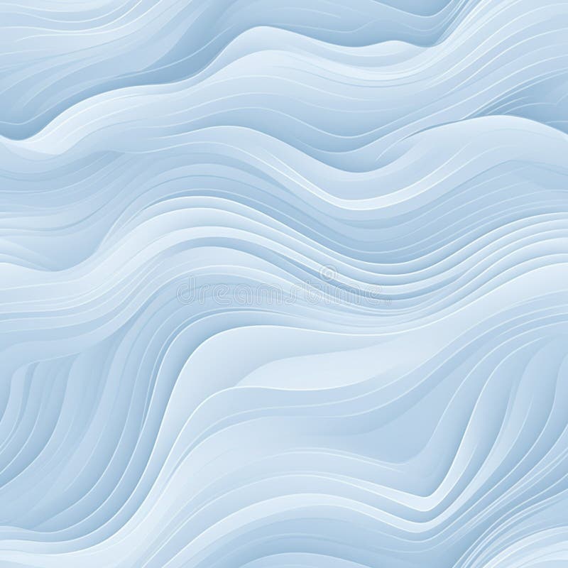 Powder Blue Waves Seamless Pattern Soft Pastel Wallpaper Stock ...