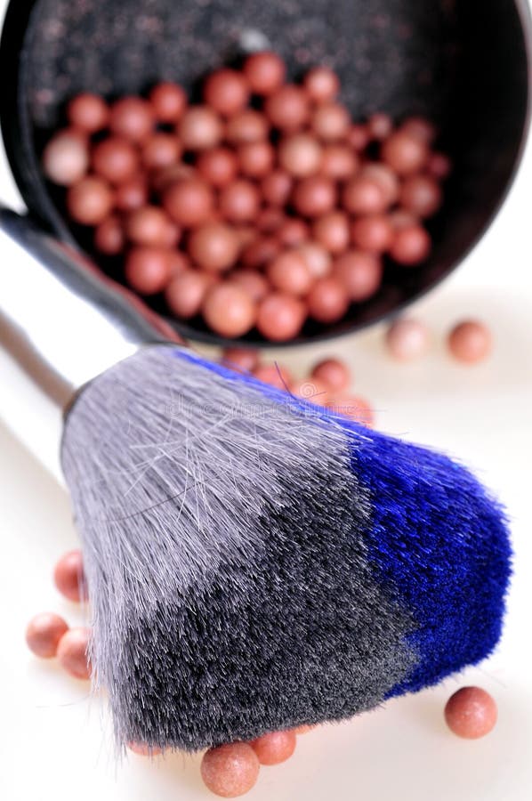 Powder brush stock image. Image of rolling, blue, spilled - 4792101