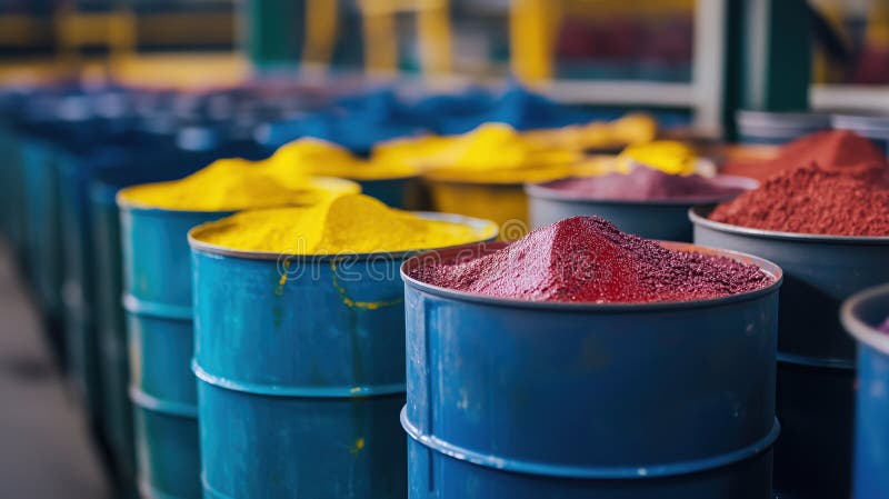 Powder Coating of Metal Products Stock Photo - Image of steel ...