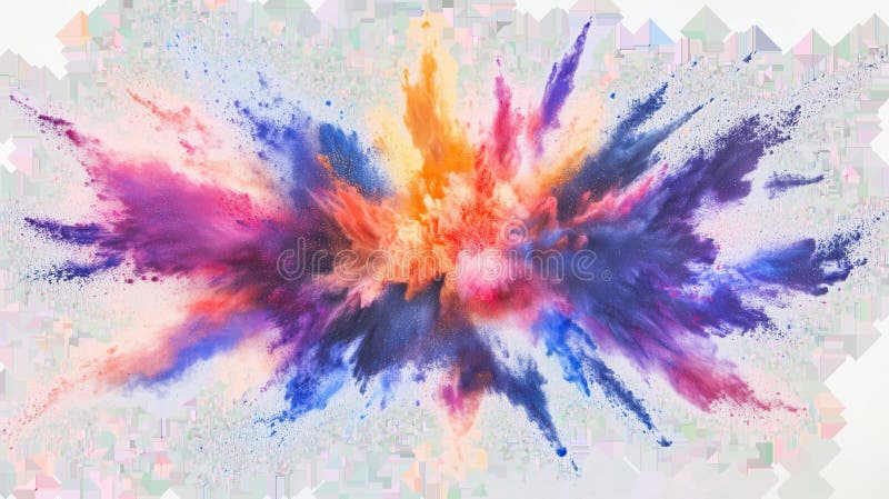 Powder Color Explosion on White Background Stock Photo - Image of ...