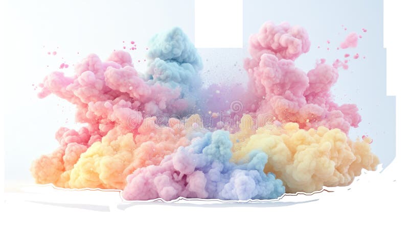 Powder Color Explosion on White Background Stock Photo - Image of ...