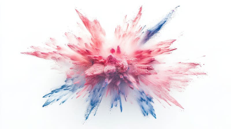 Powder Color Explosion on White Background Stock Photo - Image of ...