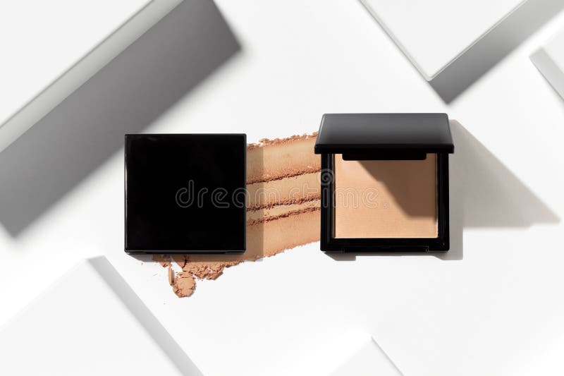 Powder Compact of Beauty Makeup Cosmetic Primer Foundation Isolated ...