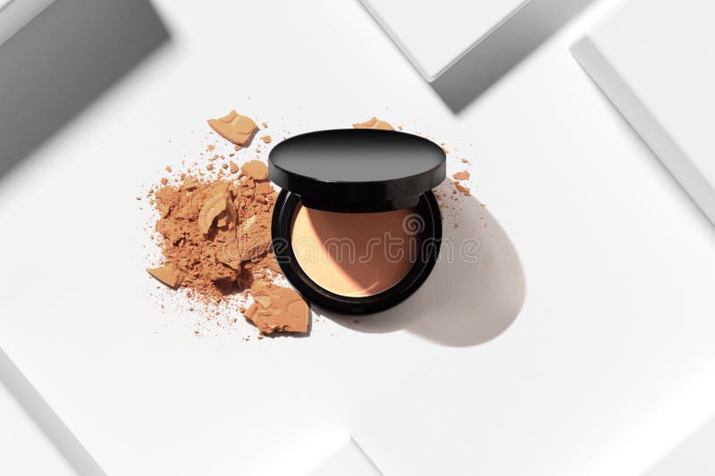 Powder Compact of Beauty Makeup Cosmetic Primer Foundation Isolated ...