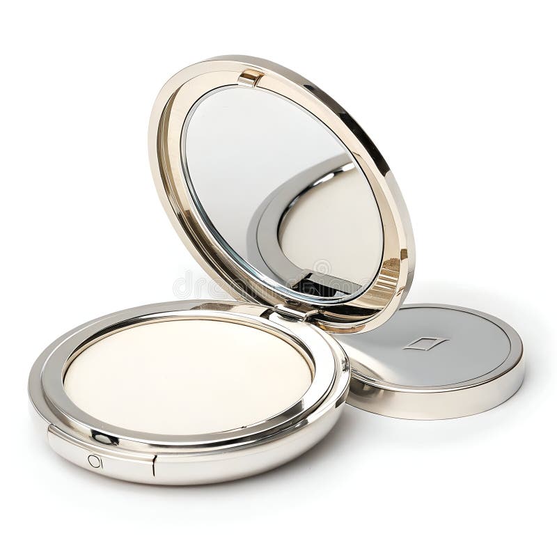 Powder Compact with Mirror stock illustration. Illustration of mockup ...