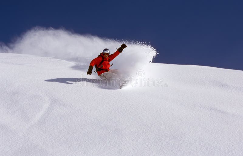 Powder day stock photo. Image of blue, mountain, extreme - 4954080