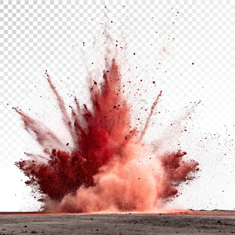 Powder Explosion Isolated on Transparent Background Stock Illustration ...