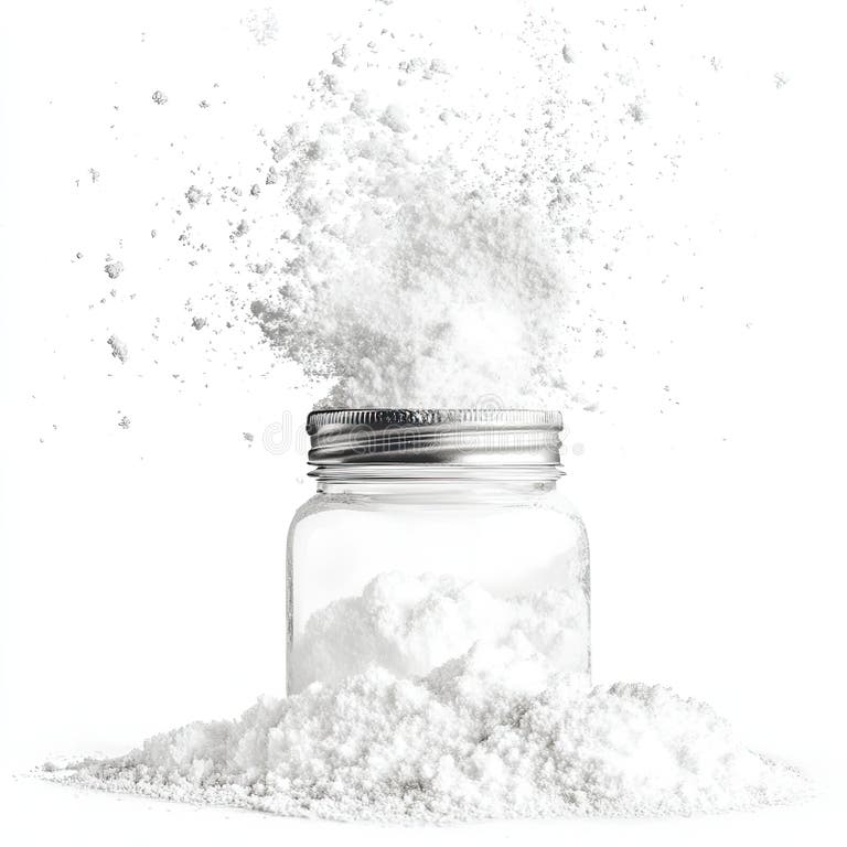 Powder Explosion from Jar stock illustration. Illustration of dessert ...