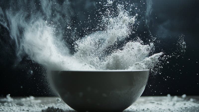 Powder Explosion in Slow Motion Over a Dark Background Stock Photo ...