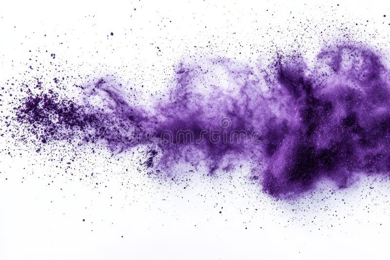 Powder Explosion Splash of Purple Color Isolated on White Background ...