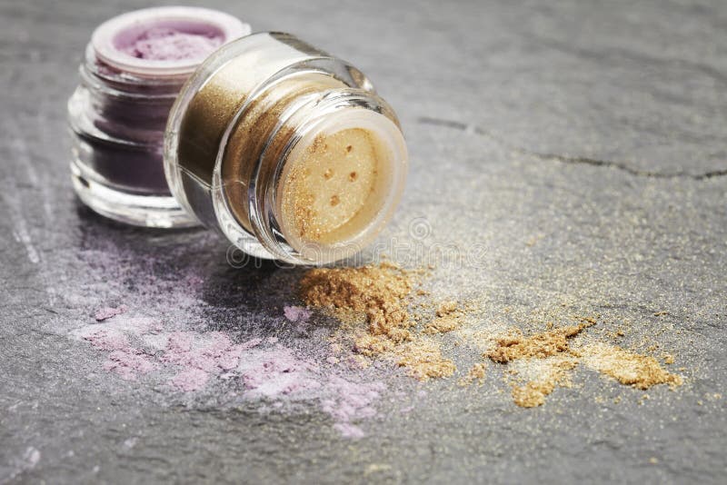 Powder Eye Shadow with Glitter Stock Photo - Image of makeup, objects ...