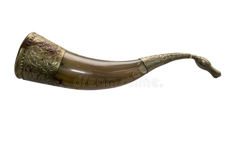 Powder flask horn ornament stock image. Image of falling - 89505473