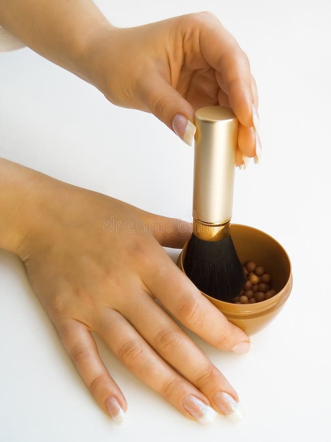 Powder and hands stock photo. Image of cosmetics, manicure - 1316520