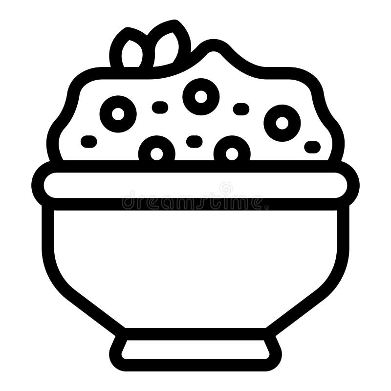 Powder Hummus Icon Outline Vector. Meal Day Stock Vector - Illustration ...