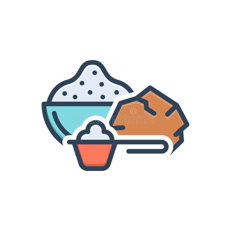 Color Illustration Icon for Powder, Dust and Fine Stock Vector ...