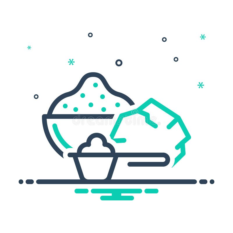Mix Icon for Powder, Dust and Fine Stock Illustration - Illustration of ...