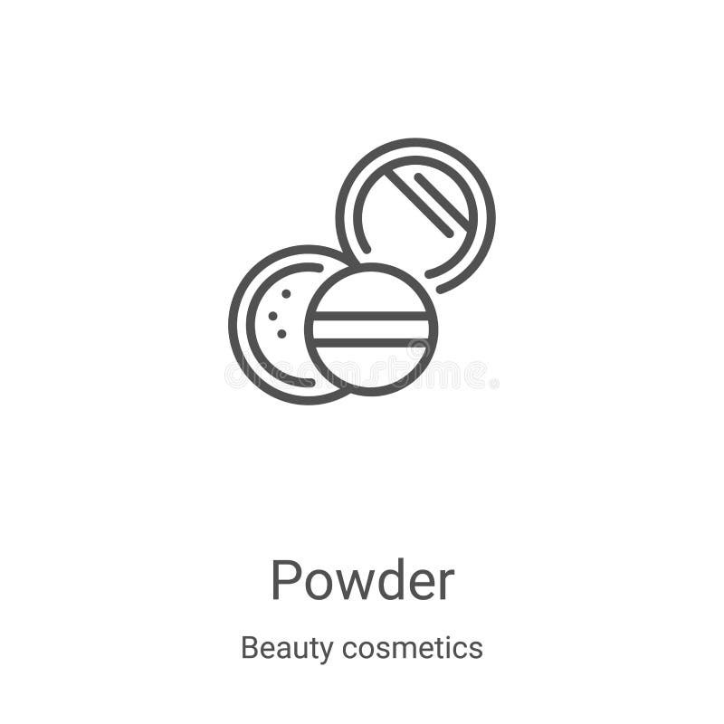 Powder Icon Vector from Beauty Cosmetics Collection. Thin Line Powder ...