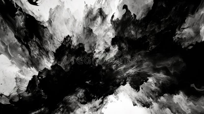 A Powder Ink Explosion in a Black and White Design, Ai Generated Image ...