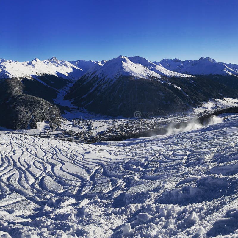 Powder at the mountains stock photo. Image of davos - 173397380