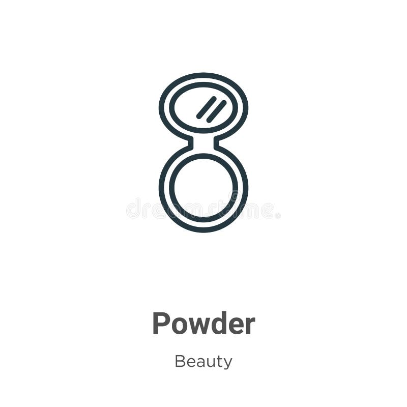 Powder Outline Vector Icon. Thin Line Black Powder Icon, Flat Vector ...