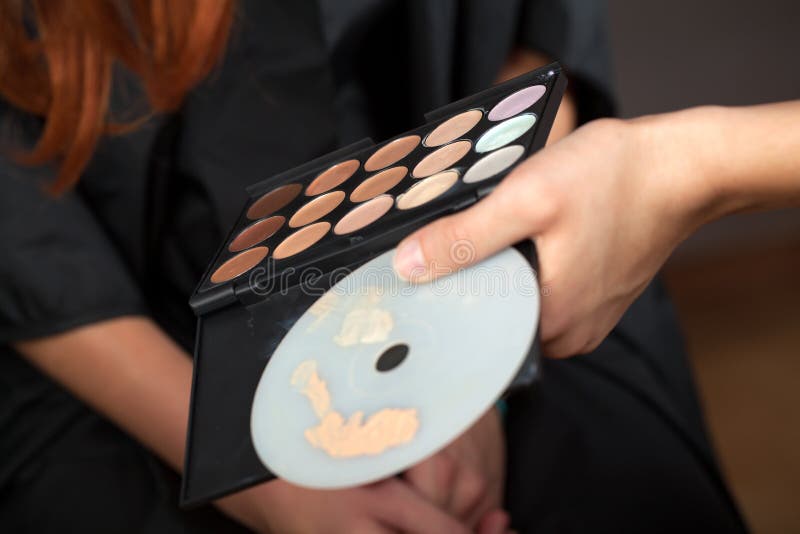 Powder palette stock image. Image of brown, hold, powder - 36388855