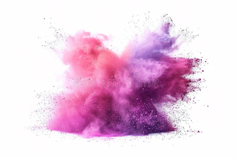 Powder Party with a Cute Illustration of Colored Powder Exploding in a ...