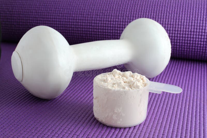 Powder protein at the gym stock image. Image of exercise - 13150927