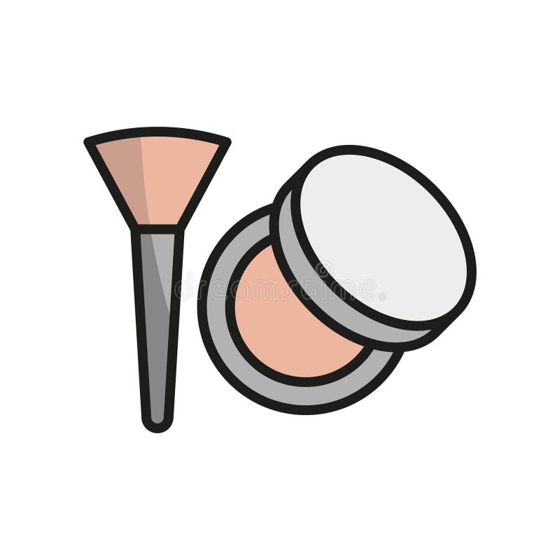 Powder Puff Beauty Make Up Icon Vector Stock Vector - Illustration of ...