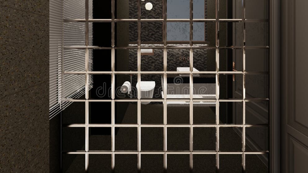Powder Room 3d Interior Visualization Stock Illustration - Illustration ...