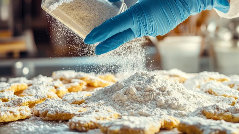 A Powder Sample is Being Poured Onto a Scale by a Lab Technician for ...