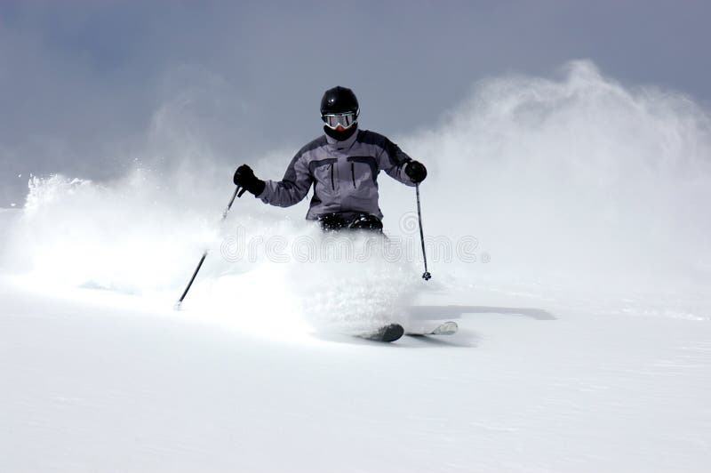 Powder skiing stock photo. Image of covered, backcountry - 2054830