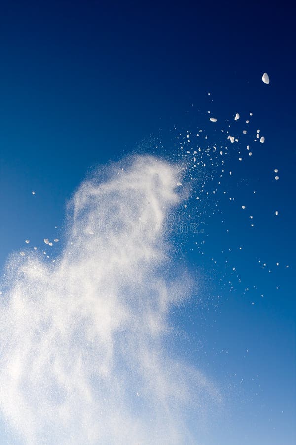 Powder Snow Hurled Over the Sky Stock Photo - Image of copy, winter ...