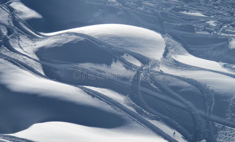 Powder snow and ski trails stock photo. Image of beautiful - 16819126