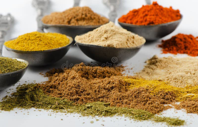 Powder spices stock photo. Image of dish, orange, mustard - 27333470